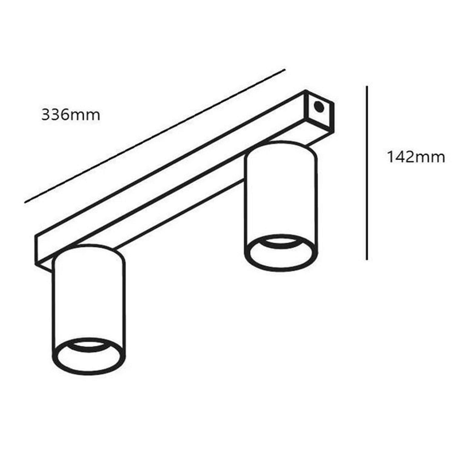 Connor 2 Ceiling spotlight White